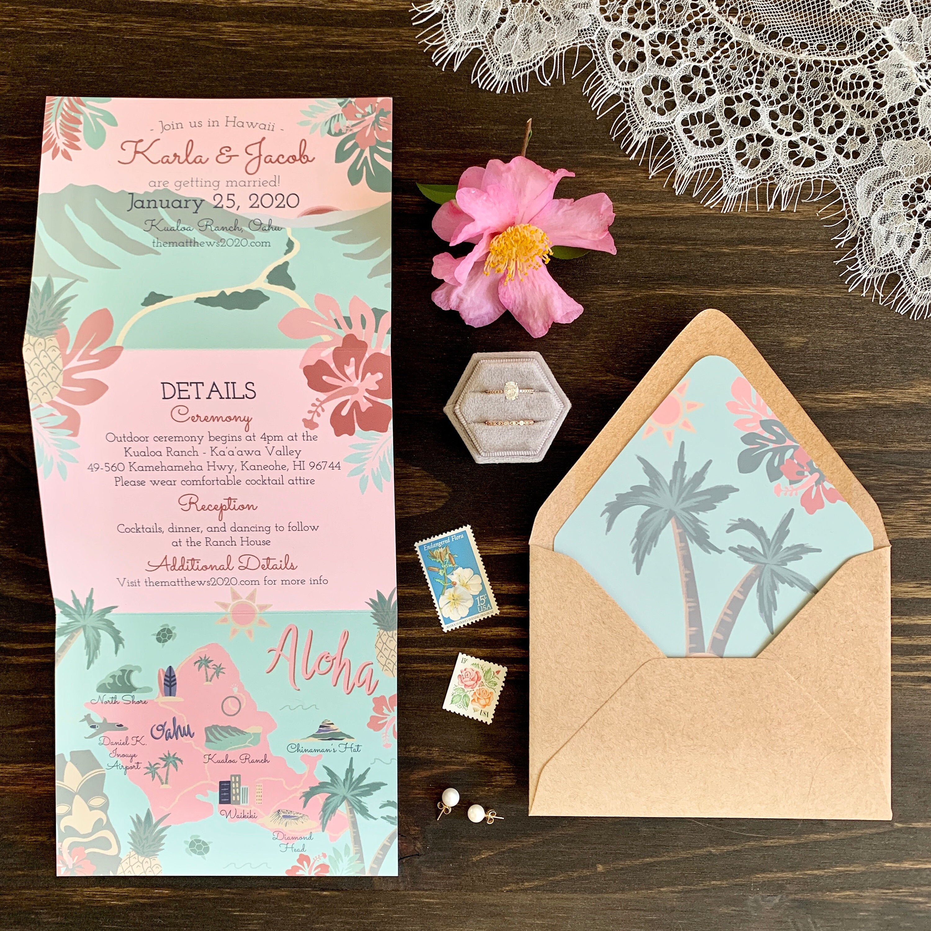 Custom Hawaii Tri Fold Design | Etsy