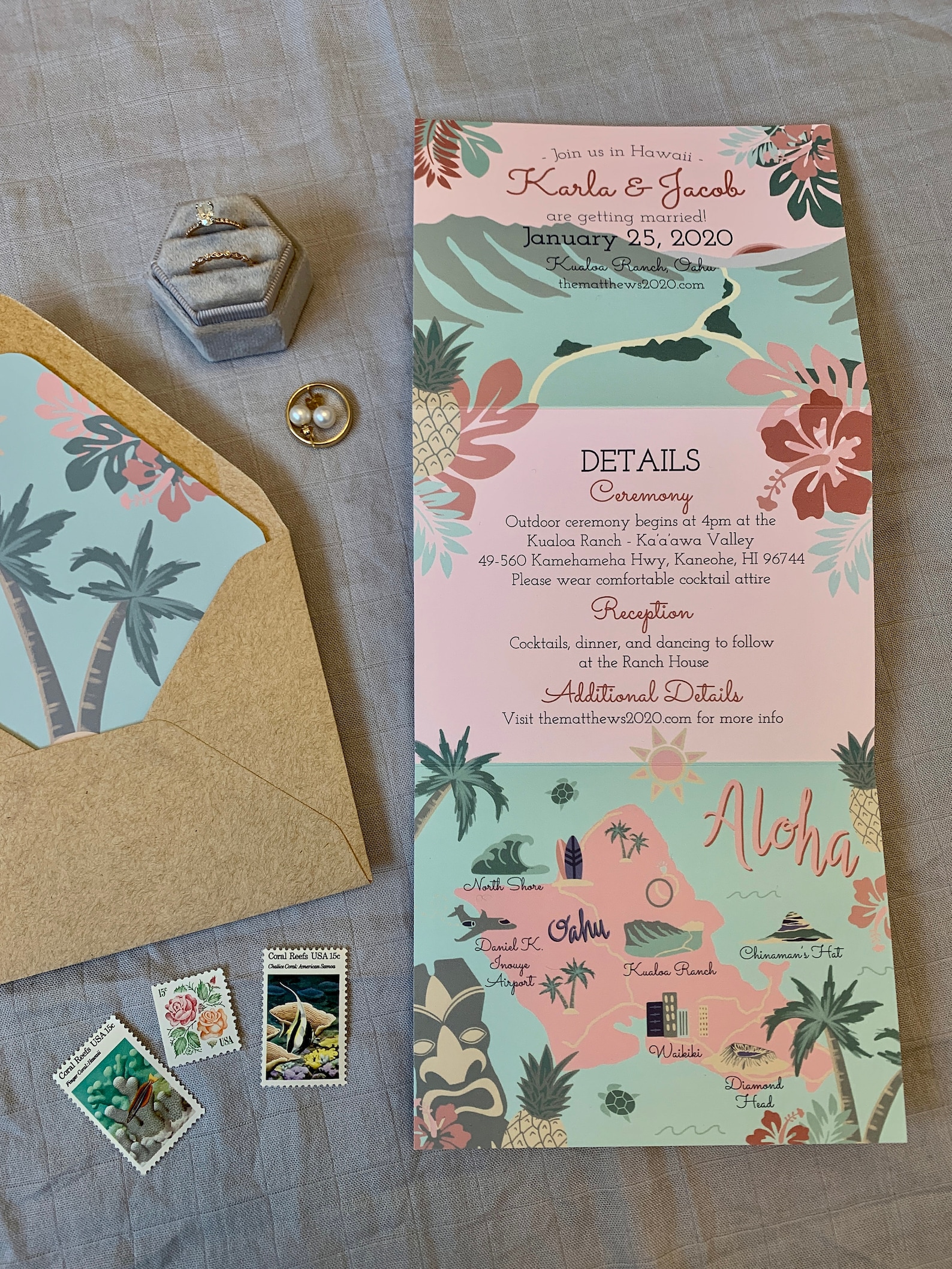 Custom Hawaii Tri Fold Design | Etsy