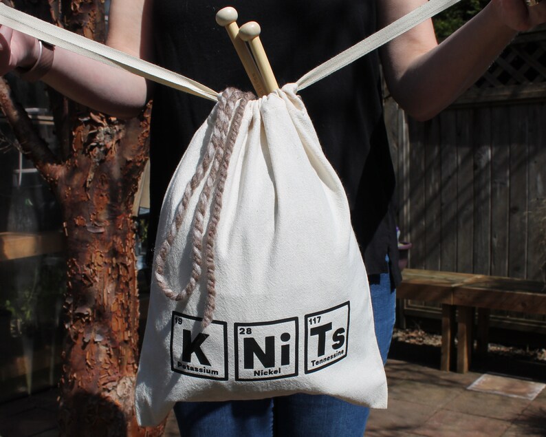 KNITS Table of Elements Themed Cotton Drawstring Knitting - Etsy Canada