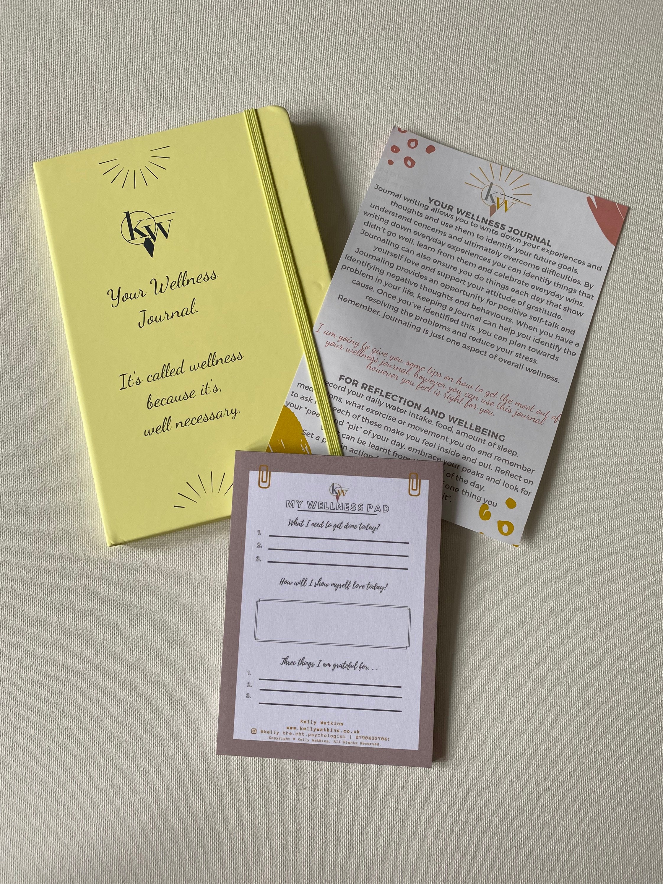 Mental Wellness Pack Notepad Journal and Prompts for Self - Etsy