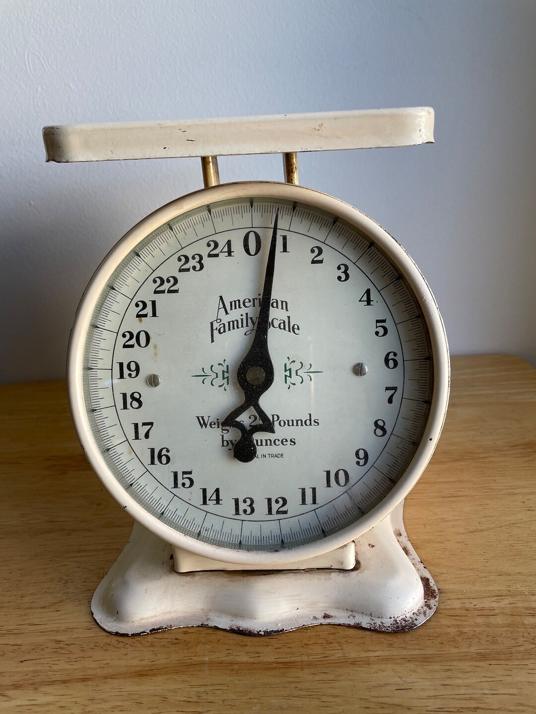 Vintage White American Family Scale - Etsy
