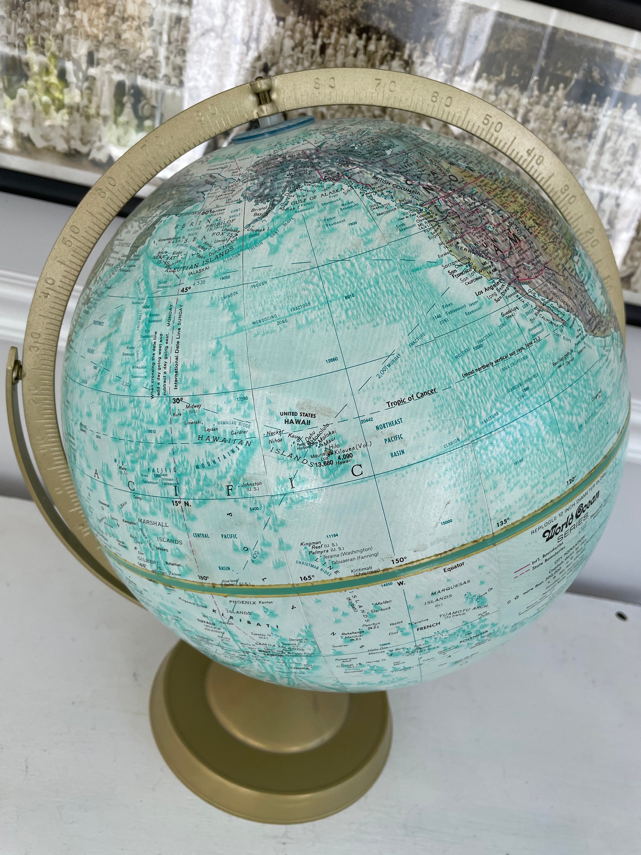 Vintage Replogle World Ocean Series Globe (12 Inch Diameter) - Etsy