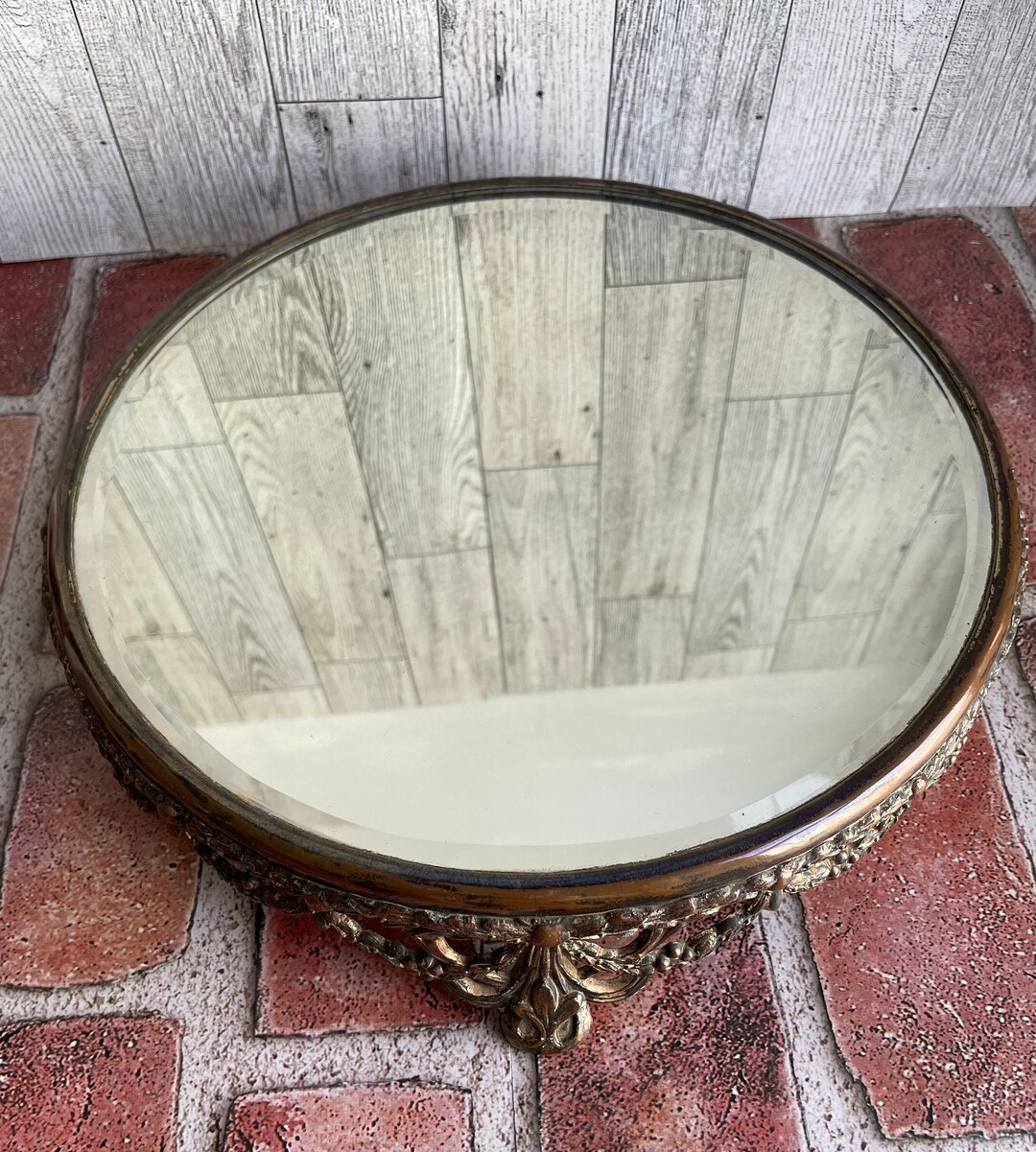 Vintage Mirrored Plateau - Etsy