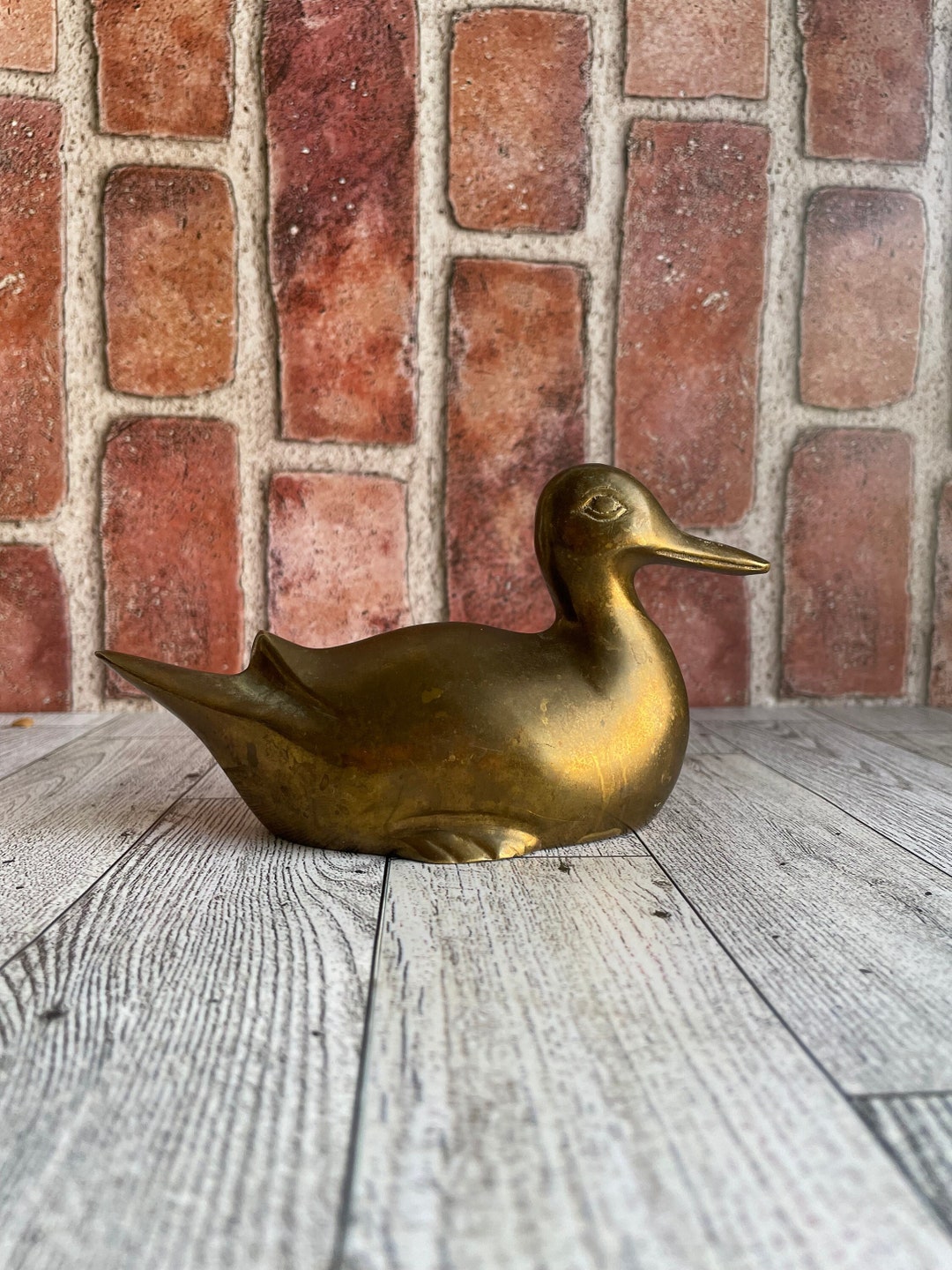 Vintage Hadley International Brass Duck - Etsy