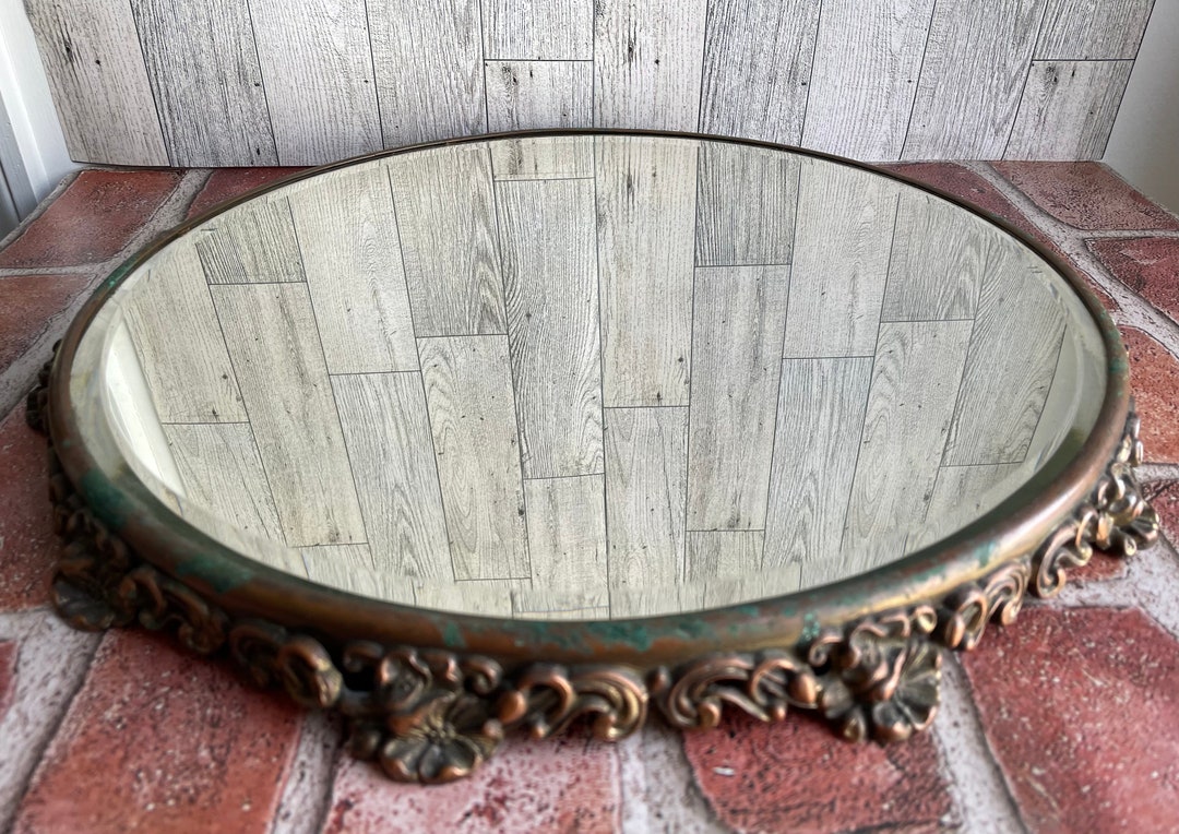 Vintage Mirrored Plateau - Etsy