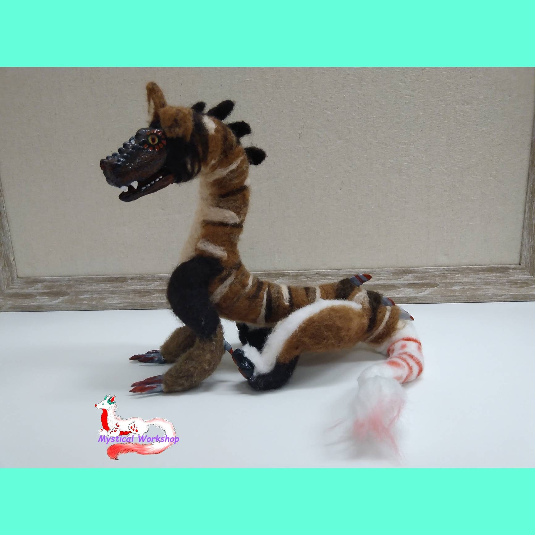 OOAK Aztec Drake-wolf Hybrid Posable Art Doll Plush Doll - Etsy