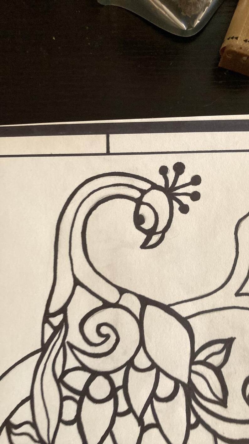 PEACOCK - Baltic Birch Resin Inlay Panel - Etsy