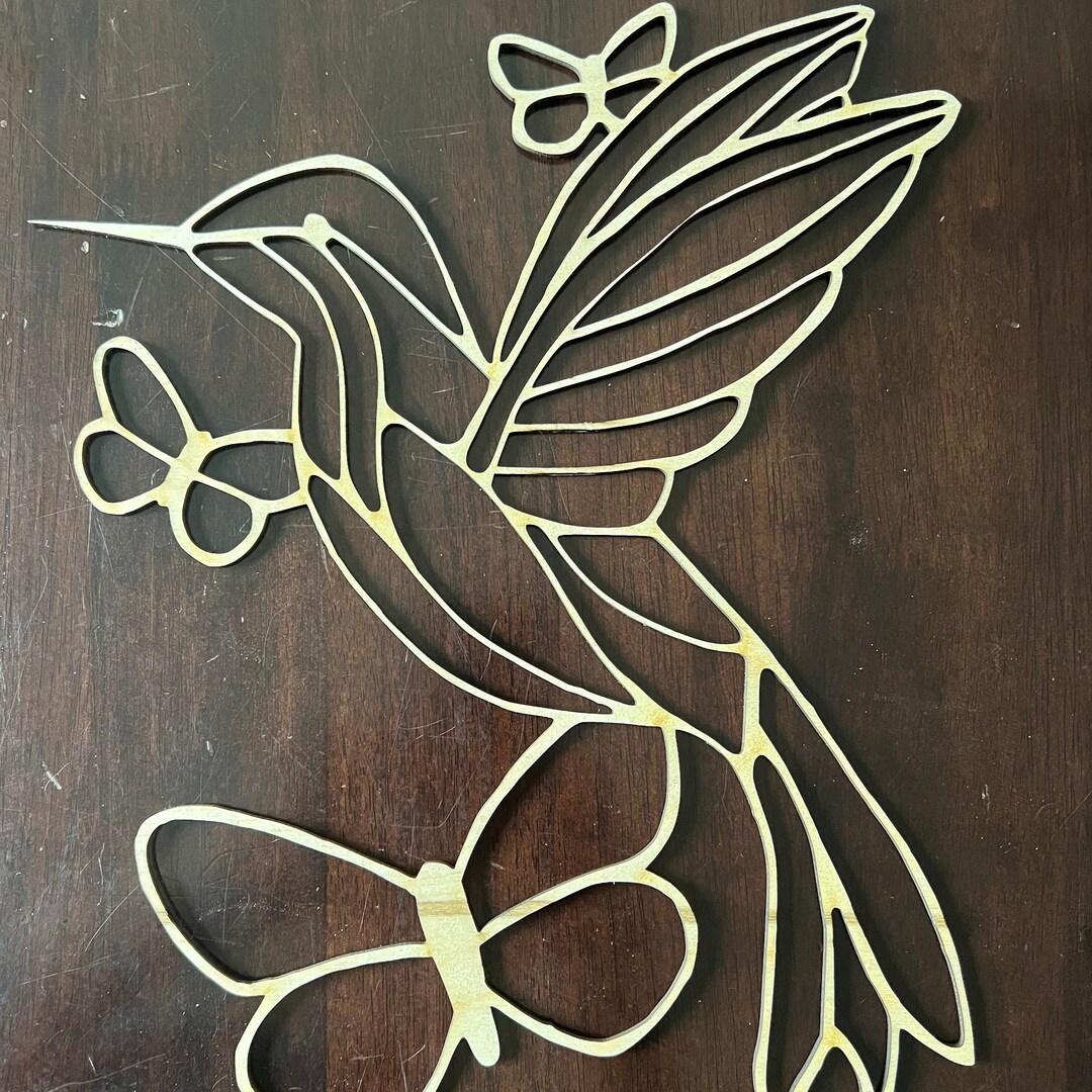 HUMMINGBIRD - Baltic Birch Resin Inlay Panel - Etsy