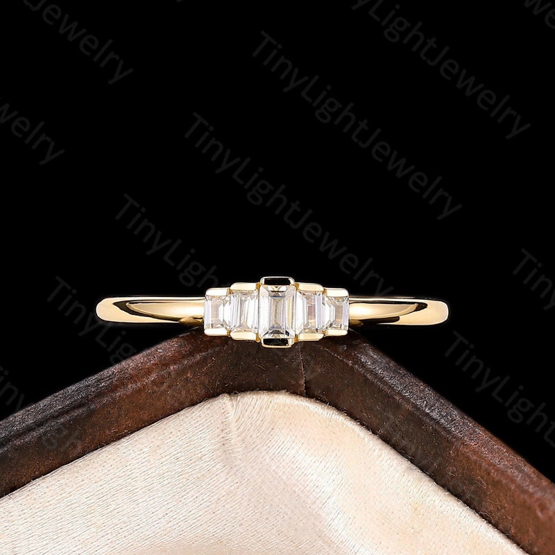 Diamond Bar Ring - Etsy