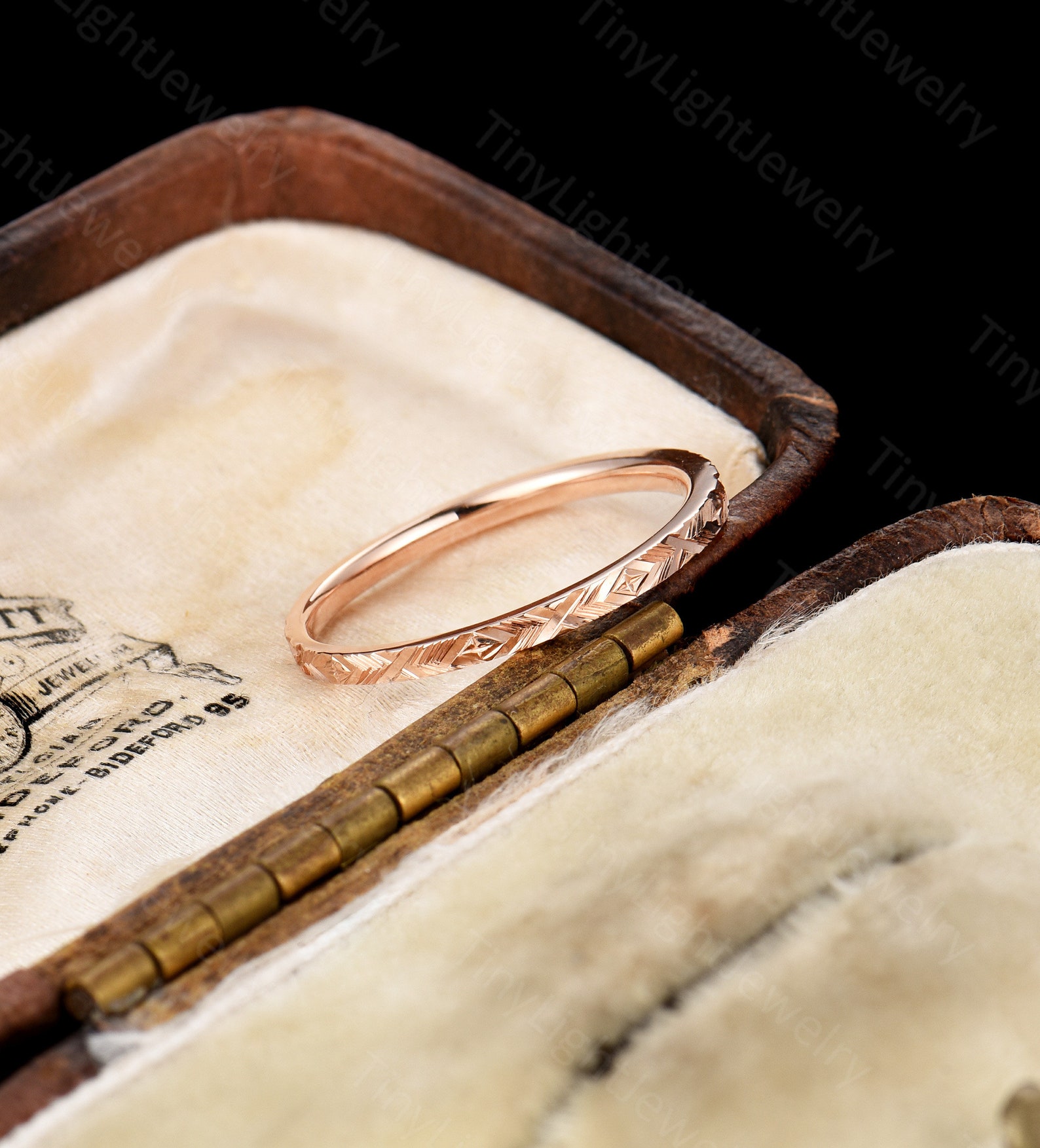 Minimalist Simple Rose Gold Wedding Band Unique Band Eternity - Etsy