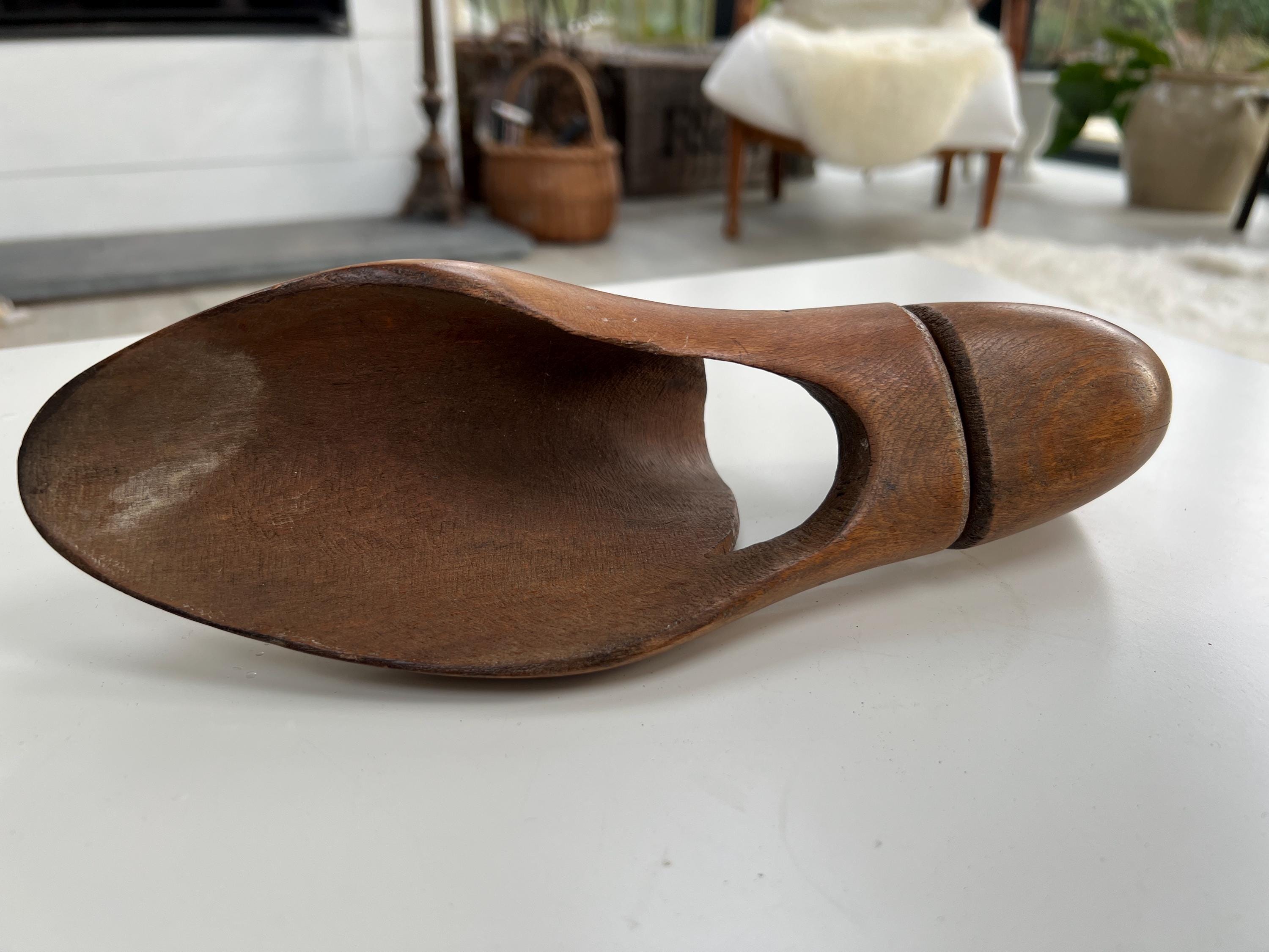 Charming Antique English Wooden Shoe Form/last With Hinged Bracket Near ...
