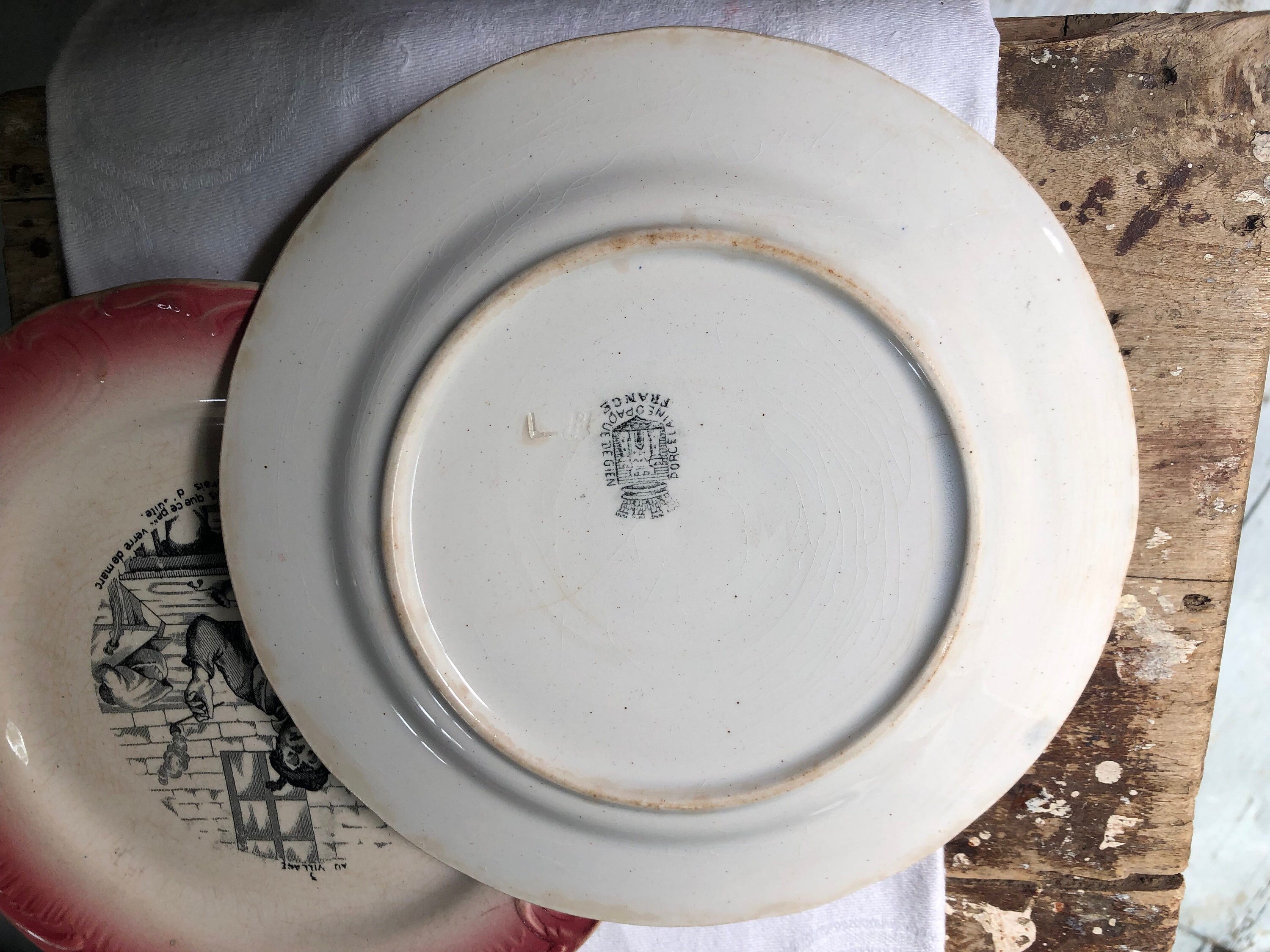 Beautiful Set of 2 Antique French Comical Talking Plates, 19th Century ...