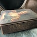 Vintage French Tin With Lock - Stunning Print of a Mademoiselle on the ...