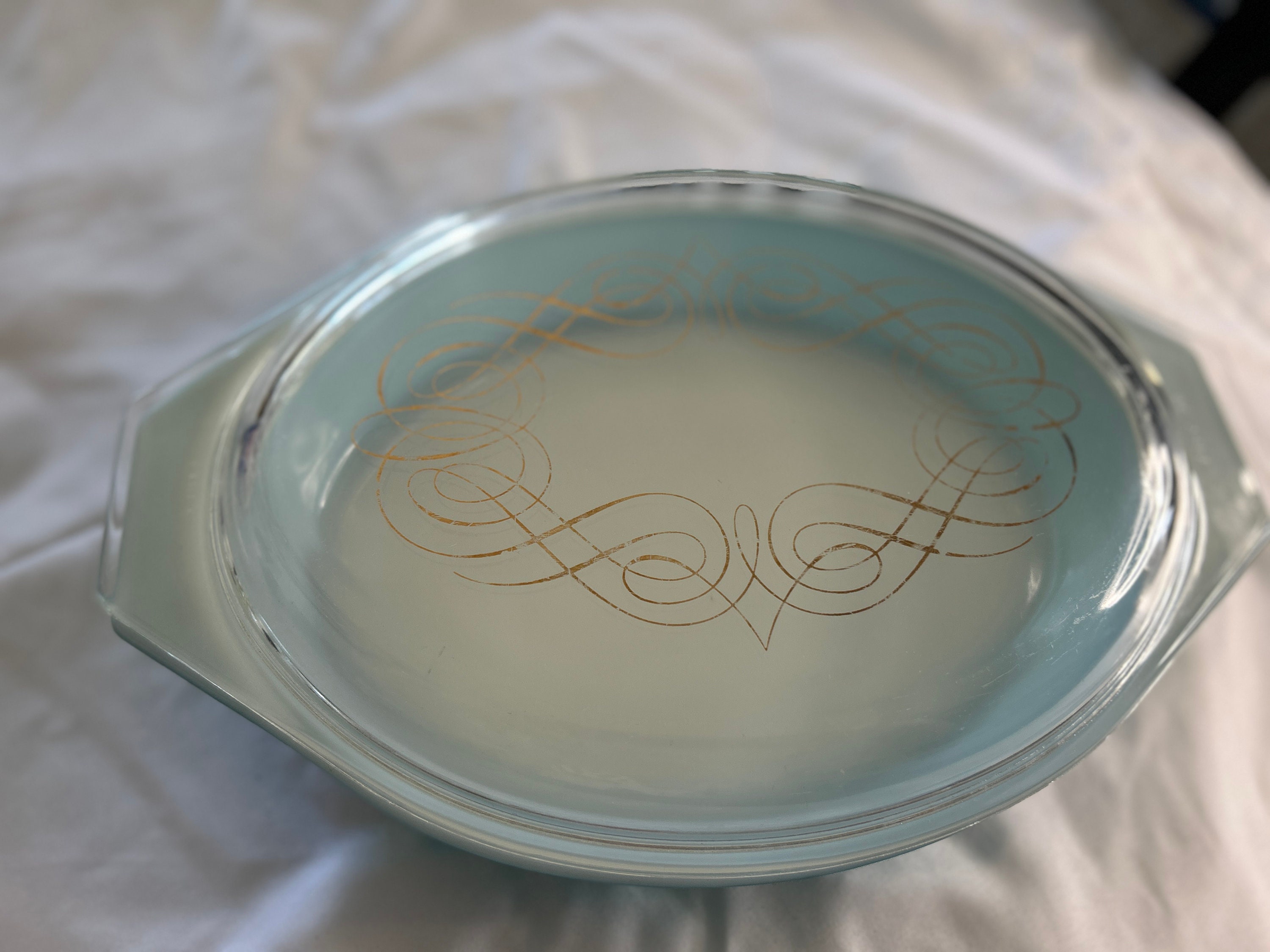 Pyrex Turquoise Casserole Dish - Etsy