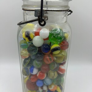 Vintage Marbles in Jar - Etsy