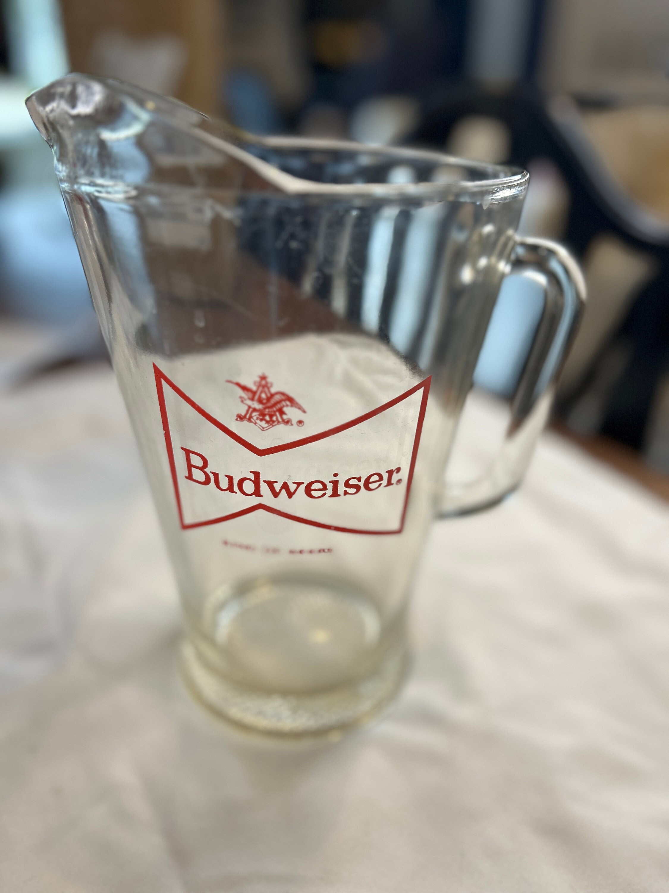 Budweiser Beer Pitcher - Etsy