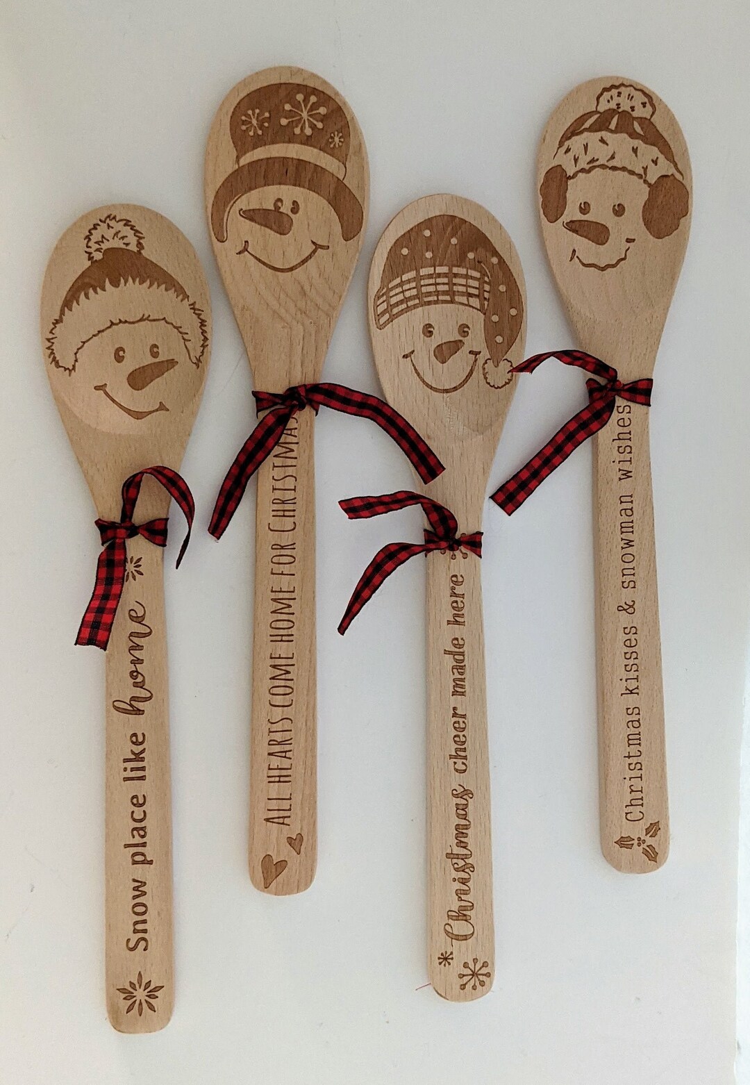 Stir Crazy Snowman Wood Spoons - Etsy