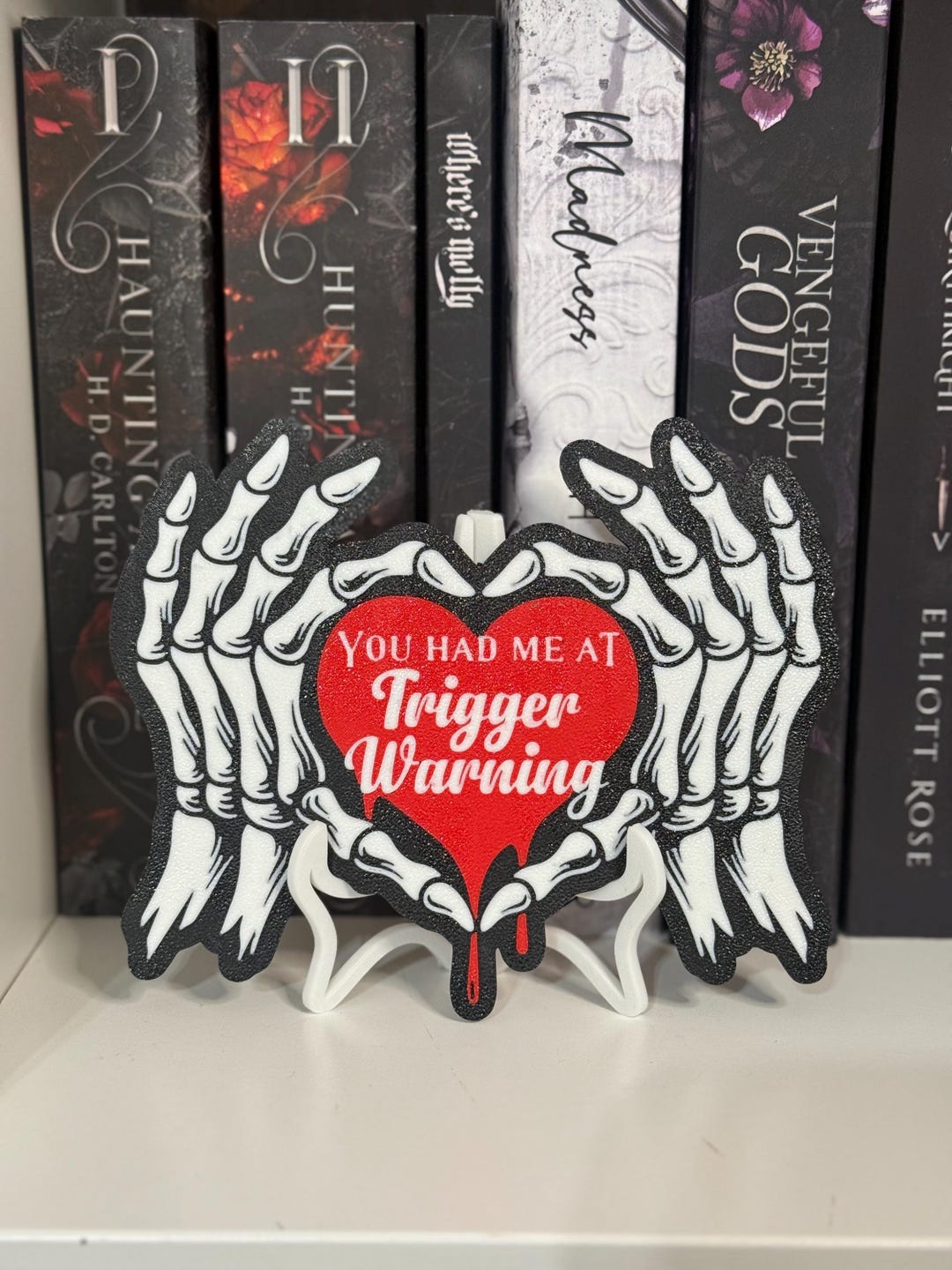 Trigger Warning Sign| Bookish Decor | Bookshelf Decor - Etsy