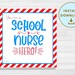 School Nurse Appreciation Gift Tags Printable, Nurse Hero, School Nurse ...
