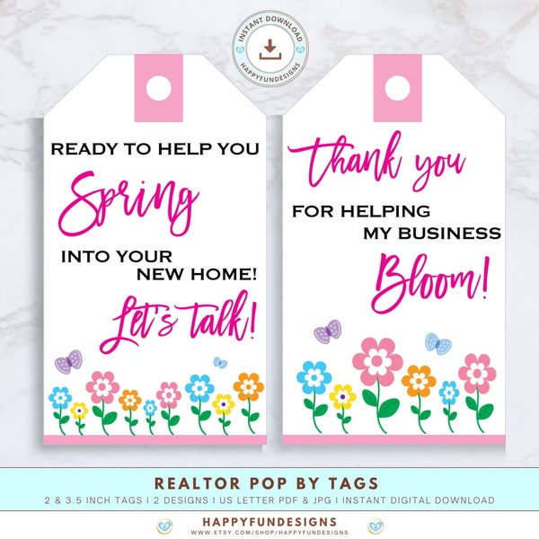 Realtor Easter Tags - Etsy