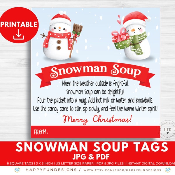 Snowman Soup Poem - Etsy