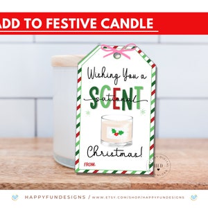 Wishing You a Scentsational Christmas Tag Printable, Cozy Christmas Tag ...