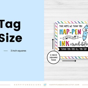 Take Note You Are Incredible Teacher Appreciation Week Tag Printable ...