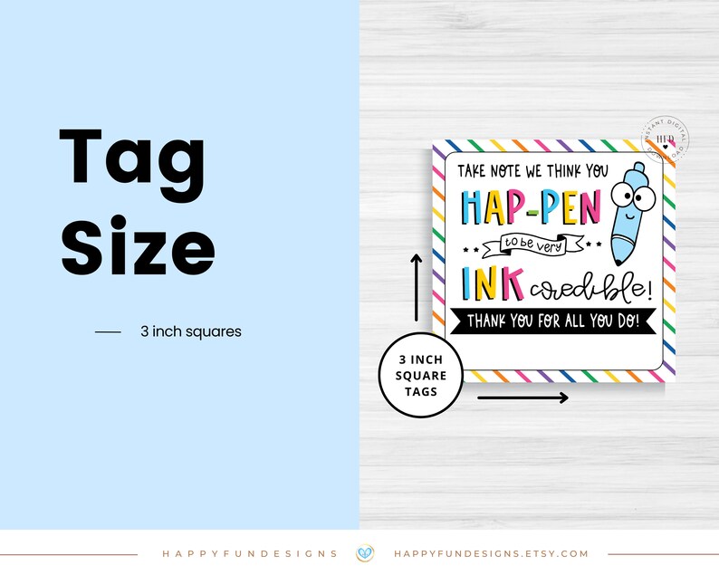 Take Note You Are Incredible Teacher Appreciation Week Tag Printable ...