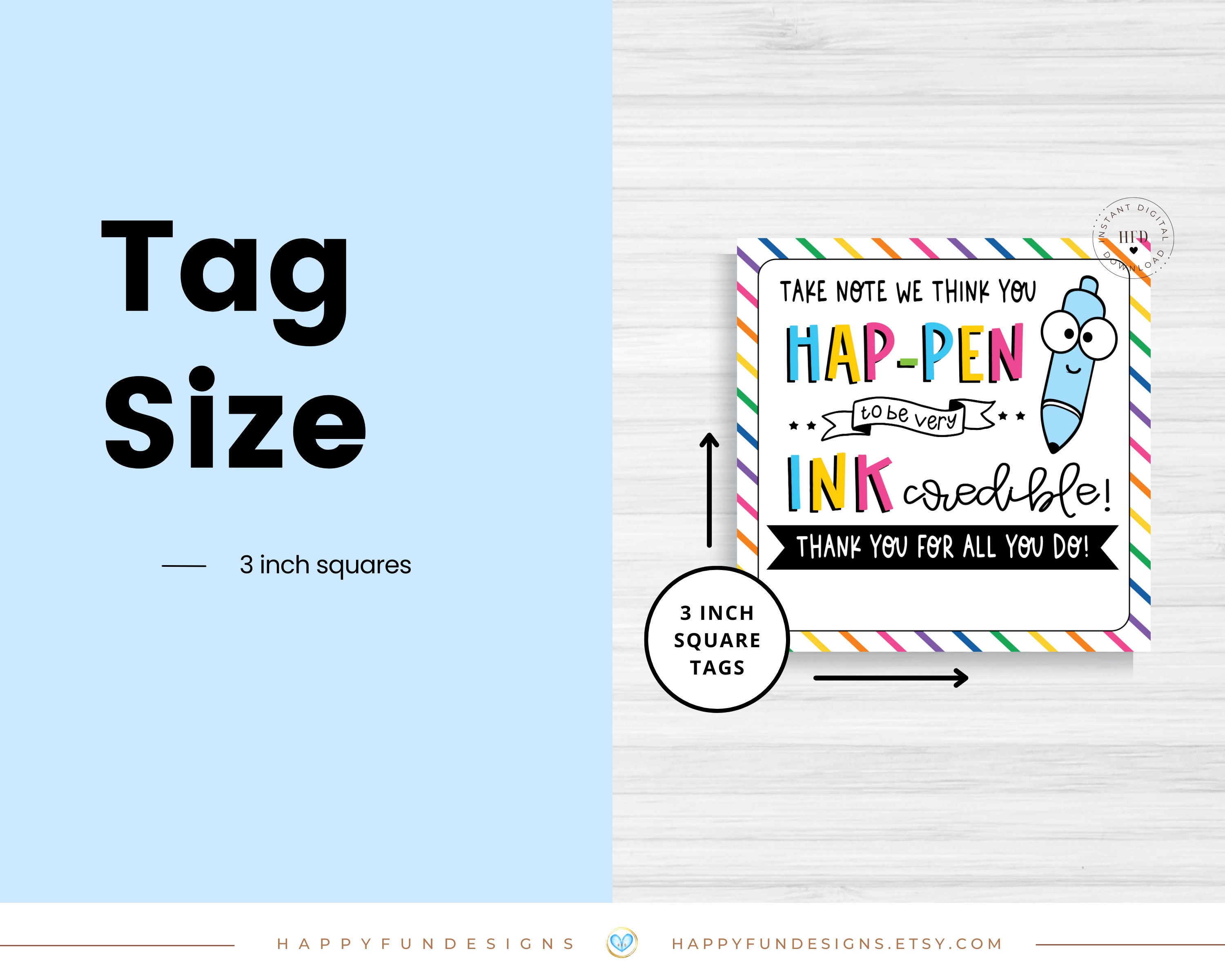 Take Note You Are Incredible Teacher Appreciation Week Tag Printable ...