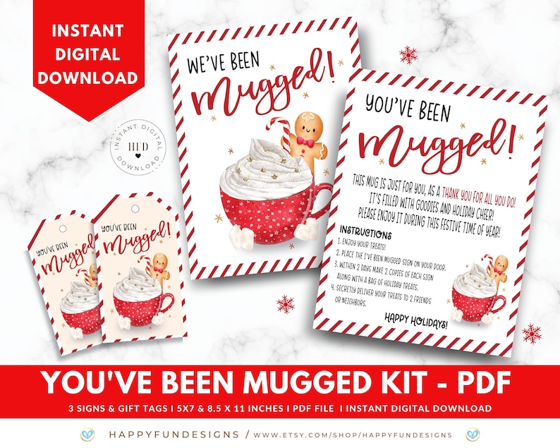 You've Been Mugged Printable PTA Thank You Teacher Staff - Etsy