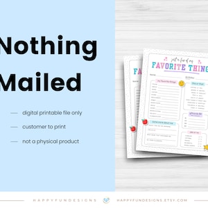 Teacher Favorite Things Form, PTA Teacher Thank You, Get to Know ...