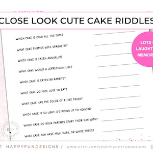 Name That Cake Game Printable Party Game for Teens, Pink Slumber Party ...