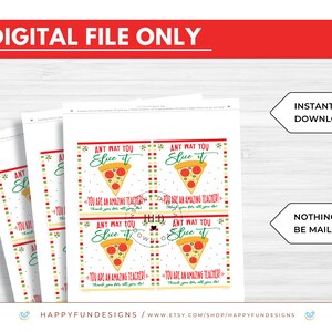Mini Pizza Box Label Printable, Teacher Appreciation Pizza, Pizza Party ...