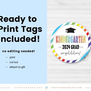 Kindergarten Grad Class Ring Candy Tag Printable, Kindergarten Grad ...