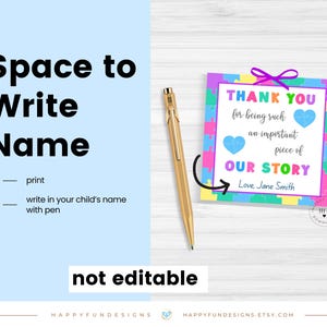 Teacher Appreciation Gift Tags Printable, Thank You for Being a Piece ...