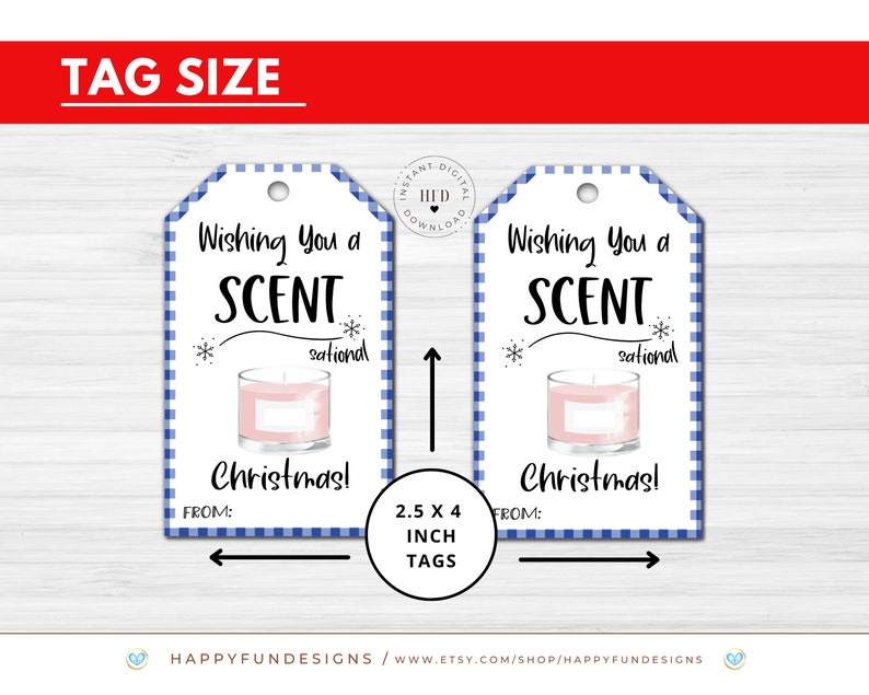Wishing You a Scentsational Christmas Tags Printable, Teacher ...