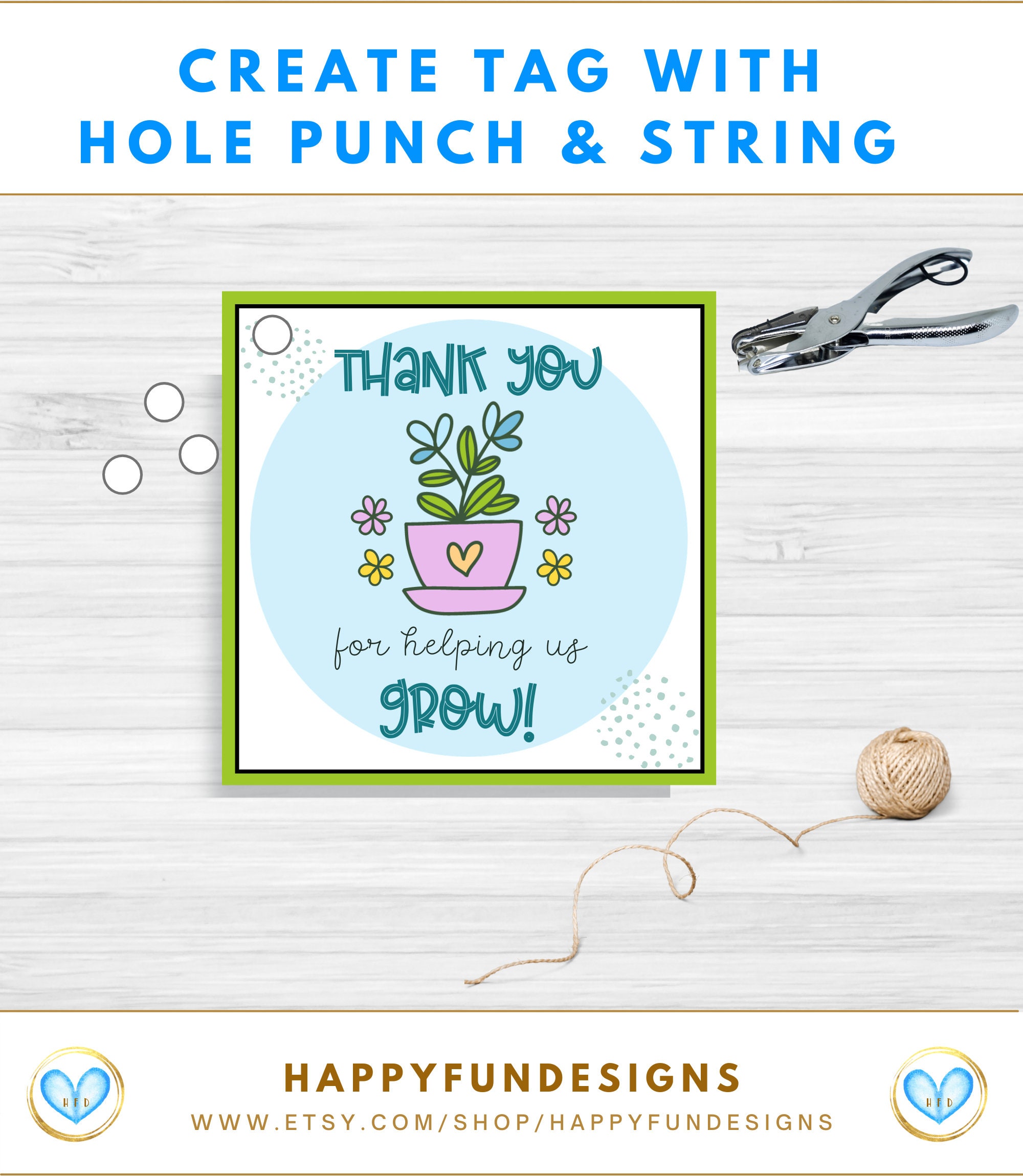 Teacher Appreciation Gift Tags Printable, Thank You for Helping Us Grow ...