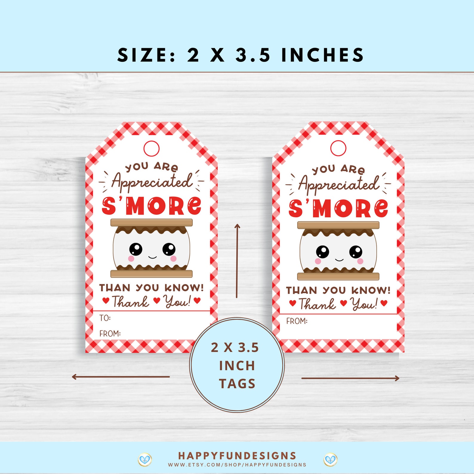 Smores Teacher Appreciation Tag Printable, Smores Tags for Teacher ...