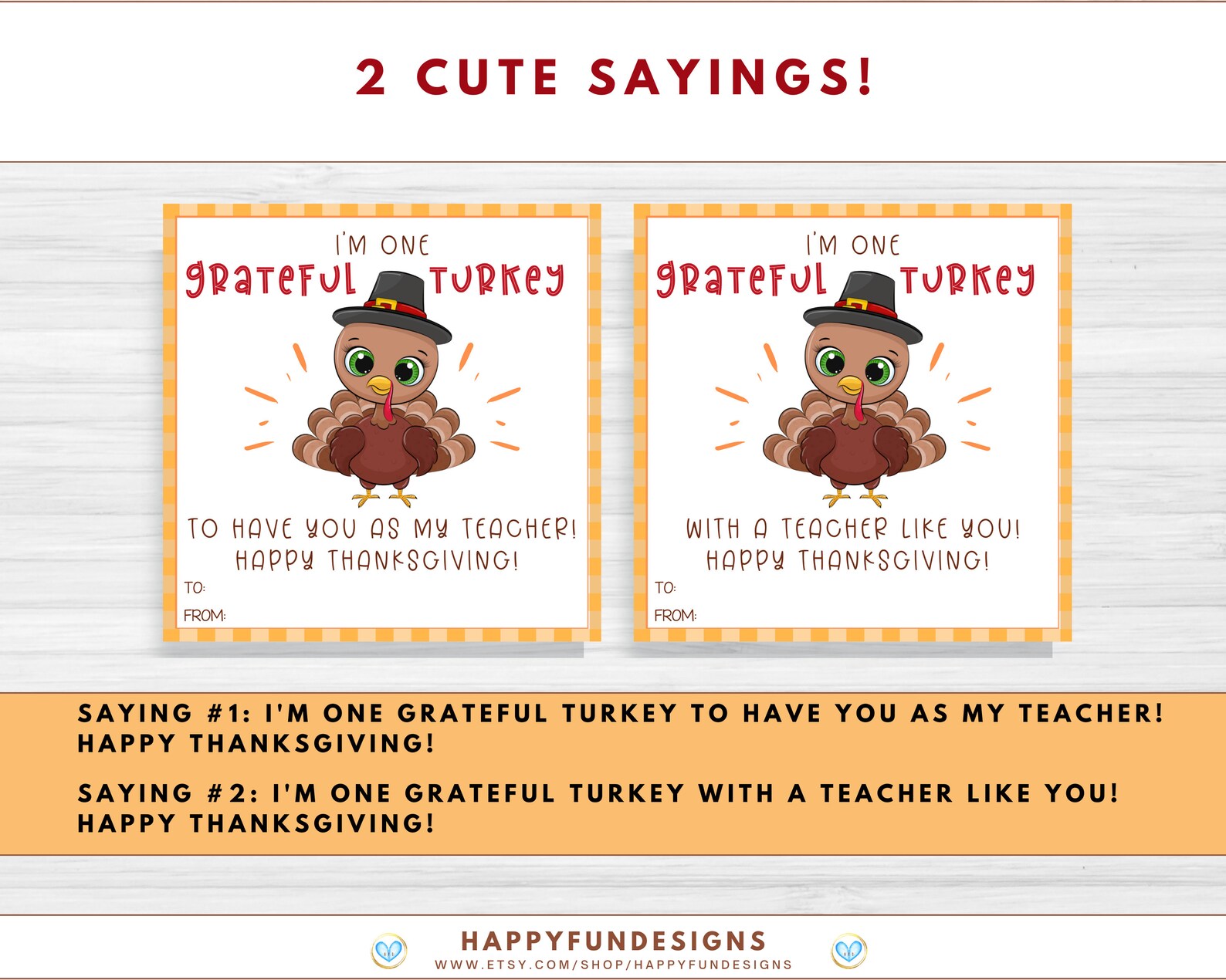 Grateful Turkey Thanksgiving Teacher Appreciation Gift Tags - Etsy