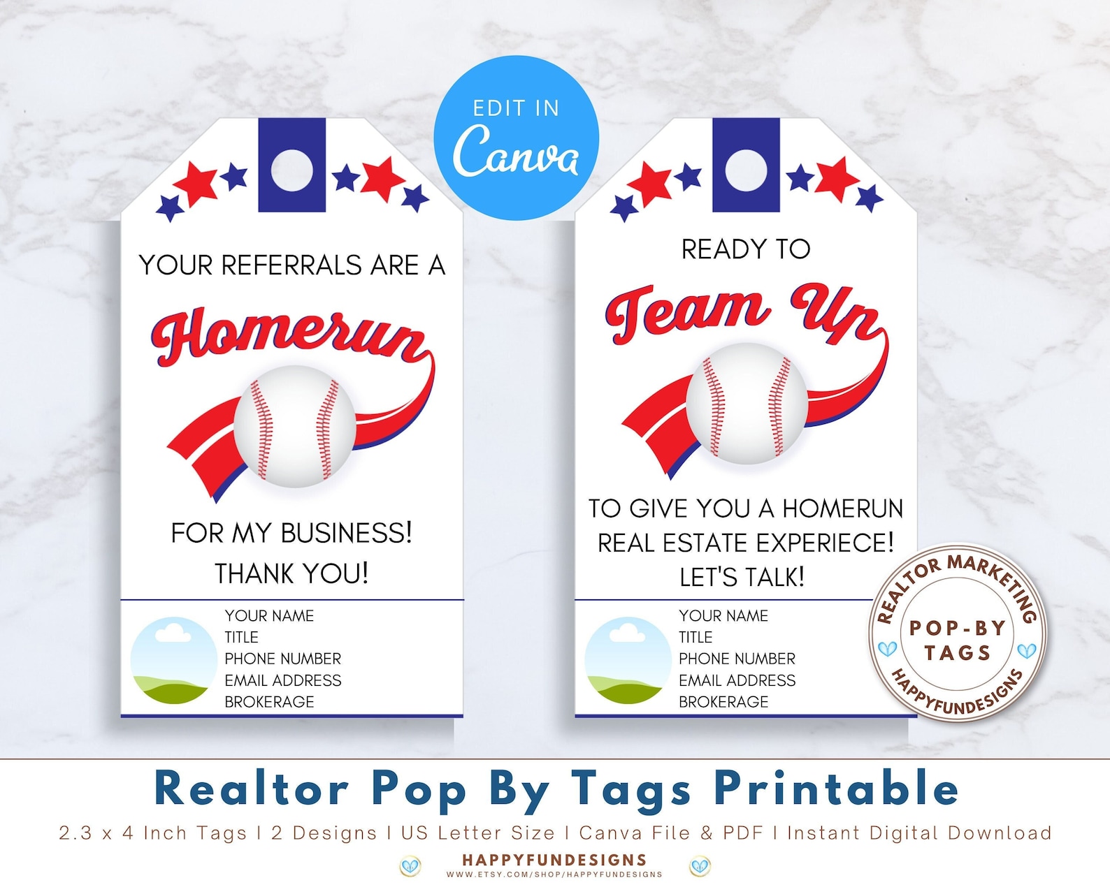 Realtor Pop by Tag Printable Realtor Gift Tag Spring Real - Etsy