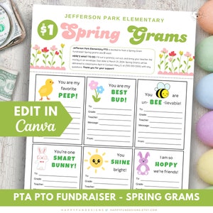 Spring Grams, PTA Easter School Fundraiser, School Candy Gram, School ...