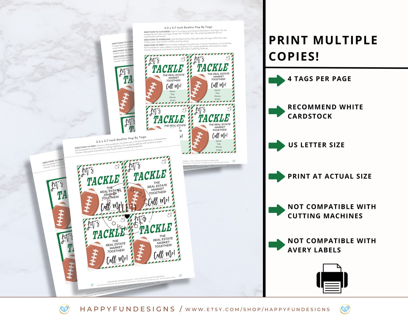 Fall Pop by Tag Printable Football Pop By Realtor Fall - Etsy