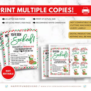 You've Been Socked Printable, PTA Thank You Teacher Staff Appreciation ...