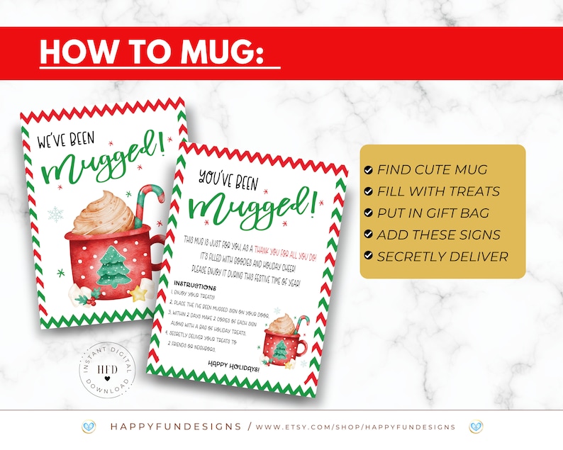 You've Been Mugged Printable PTA Thank You Teacher Staff - Etsy