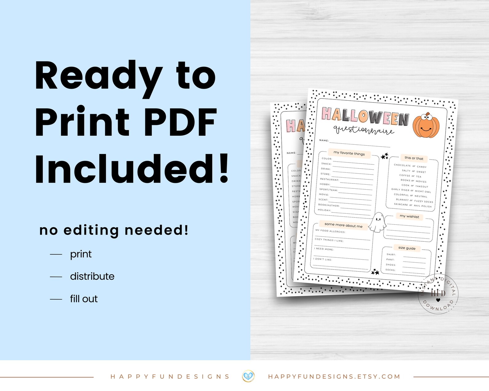 Editable Halloween Questionnaire Boo Buddies Printable, Youve Been ...