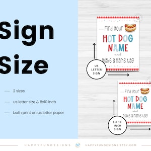 Whats Your Hot Dog Name Game Kit Printable, Kids Backyard Camping Hot ...