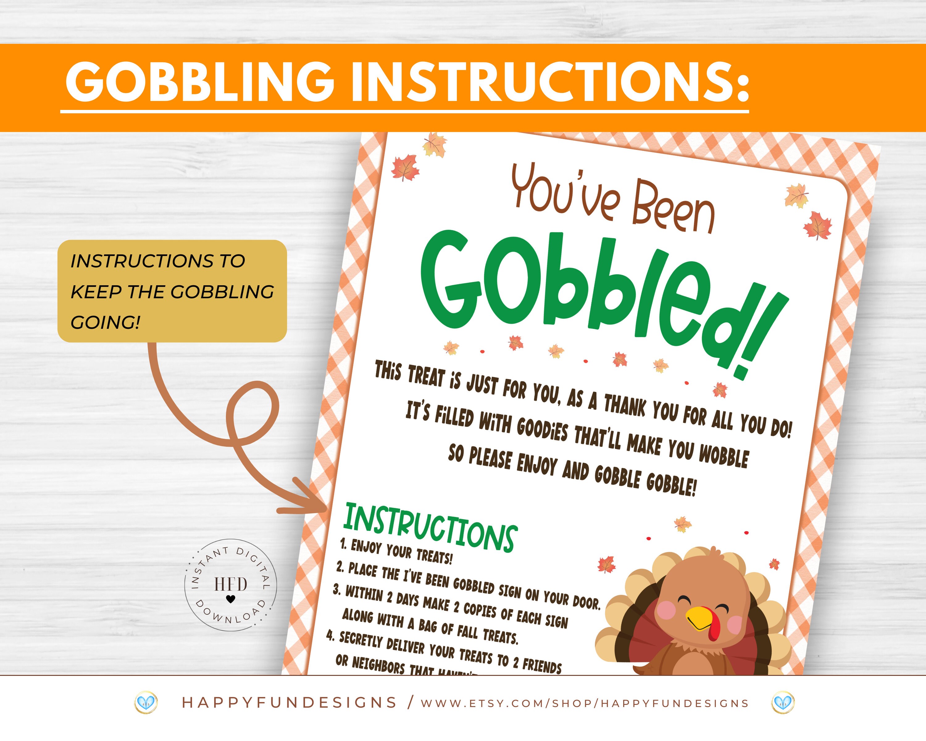 You've Been Gobbled Printable Thanksgiving Teacher Staff - Etsy