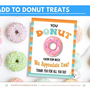Donut You Know Sign Printable Donut Thank You, Donut Sign Digital ...