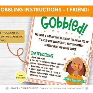 You've Been Gobbled Printable Thanksgiving Teacher Staff Appreciation ...