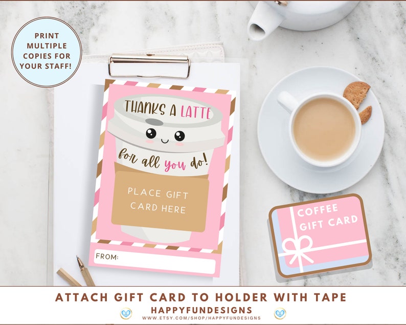 Teacher Gift First Day of School Coffee Gift Card Holder - Etsy